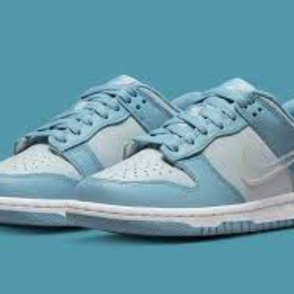 Brand New Nike Dunk Low Clear Blue Swoosh - Gem